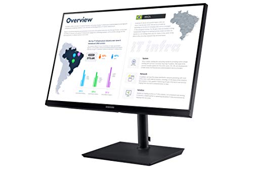 Samsung Business T85F Series 27 inch QHD 2560 x 1440 75Hz Computer Monitor for Business with HDMI, DisplayPort, USB Hub, 3-Yr WRNTY (F27T850QWN) Black