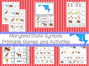 30 printable maryland state symbols themed games and activities