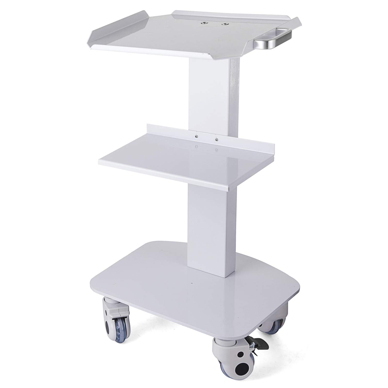 VEVOR 3 Trays Medical Cart 3-Layer Lab Cart 33Lb Load Capacity Heavy Duty Dental Cart Rolling Utility Cart with 4 PE Wheels for Lab, Hospital, Dental Office, Salon and More