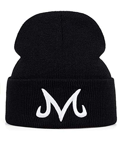 Jun New Brand Majin Buu Winter Hat Cotton Knitted Hat Knitted Beanie Hat for Pink Black (Black)