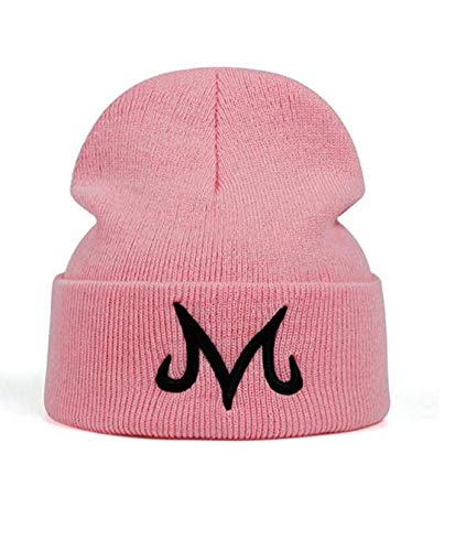 Jun New Brand Majin Buu Winter Hat Cotton Knitted Hat Knitted Beanie Hat for Pink Black (Black)