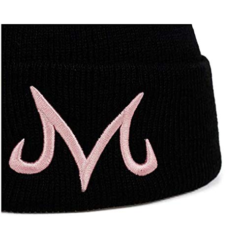 Jun New Brand Majin Buu Winter Hat Cotton Knitted Hat Knitted Beanie Hat for Pink Black (Black)