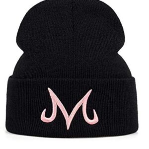 Jun New Brand Majin Buu Winter Hat Cotton Knitted Hat Knitted Beanie Hat for Pink Black (Black)