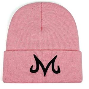 Jun New Brand Majin Buu Winter Hat Cotton Knitted Hat Knitted Beanie Hat for Pink Black (Black)