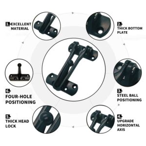 Door Latch Security Bar Locks for Front Door,Thicken Solid Aluminium Alloy Door Stopper Security Home Reinforcement Lock for Swing-in Doors (3 Pack Black)