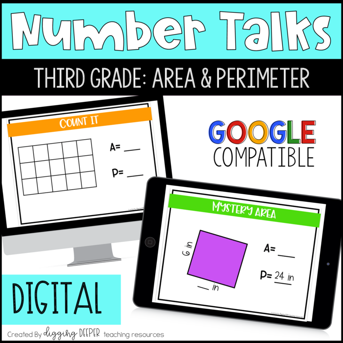 Number Talks Third Grade Area Perimeter