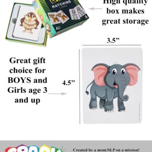 SPARK INNOVATIONS Animal Matching Cards, Kids Game, Memory Game with Animal Picture Cards, Toddler Games, Matching Game, Preschool Games