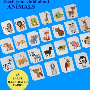 SPARK INNOVATIONS Animal Matching Cards, Kids Game, Memory Game with Animal Picture Cards, Toddler Games, Matching Game, Preschool Games