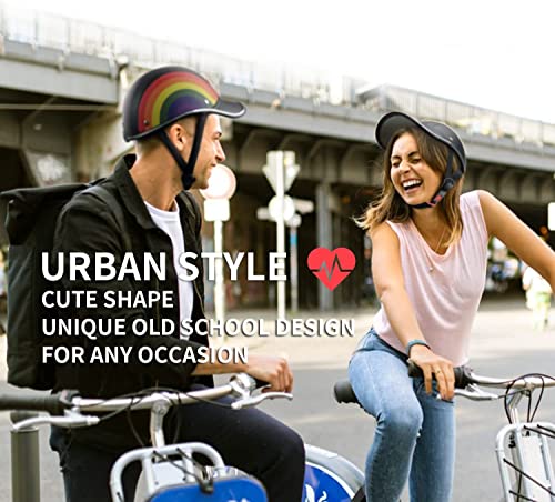 FROFILE Bike Helmets for Adults - (Medium, Black) Urban Scooter Bicycle Helmet for Men Women