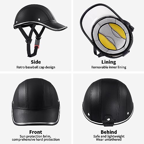 FROFILE Bike Helmets for Adults - (Medium, Black) Urban Scooter Bicycle Helmet for Men Women