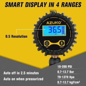 Bike Tire Inflator with Pressure Gauge - Schrader Air Compressor Tool