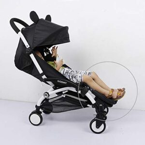 Youngy Stroller Footrest, 32cm Baby Stroller Accessories Footboard Carriage Foot Rest Feet Extension Footmuff Footrest Leg Extension Booster - Black