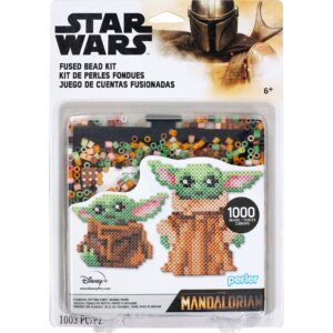 perler 80-63090 the mandalorian baby yoda star wars fuse bead blister kit, 1000pcs