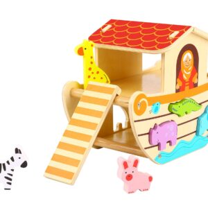 woody treasures Wooden Toys - Noah's Ark Toy (Educational & Development Toys, Great Gift for Girls and Boys)