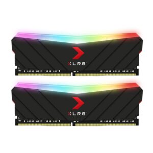 pny xlr8 gaming 32gb (2x16gb) ddr4 dram 3200mhz (pc4-25600) cl16 1.35v rgb dual channel desktop (dimm) memory – md32gk2d4320016xrgb