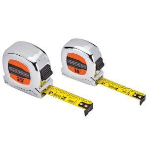 beyond by black+decker tape measure bundle, 25-foot & 16-foot (bdht36456aev)