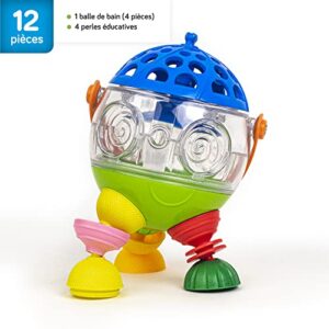 Lalaboom 3-in-1 Splash Ball And Educational Pop Beads Bath Toy - 12 Pieces - Ages 12 Months to 4 Years - BL510