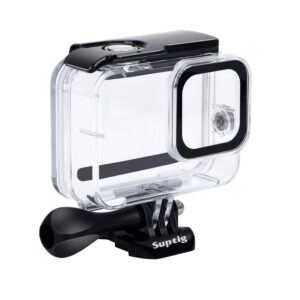 suptig waterproof case protective underwater dive housing compatible for gopro hero 8 black waterproof 196ft (60 meters)