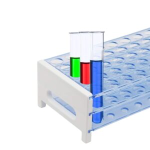 3 Pieces Test Tube Rack for 16mm Tubes 50 Holes Plastic Lab Test Tubes Holder Bracket Stand for Laboratory