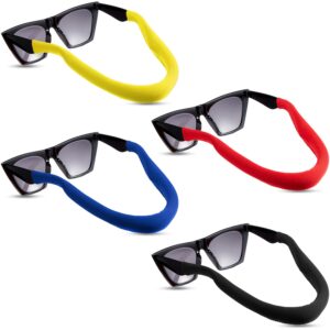 weewooday 4 pieces floating sunglass strap eyewear retainer floating glasses strap sport eyeglass strap for men and women