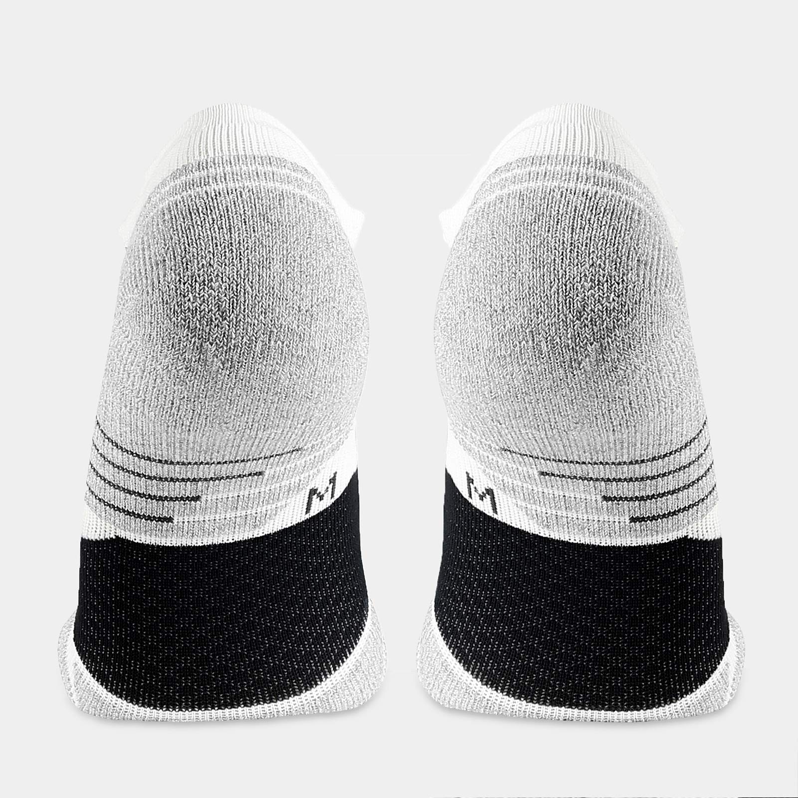 WANDER Men's Athletic Running Socks 7 Pairs Thick Cushion Ankle Socks for Men Sport Low Cut Socks 6-9/10-12 (7 Pairs White Grey, Shoe Size: 12-14)