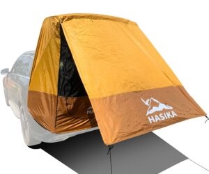 hasika camping tent 2 person sun shade privacy shelter easy set up 120 seconds waterproof 3000mm upf 50+ yellow (small)