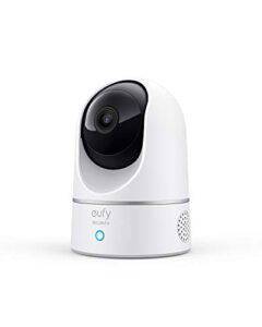 eufy security solo indoorcam p22, 1080p security indoor camera pan & tilt, plug-in camera with wi-fi, human and pet ai, voice assistant compatibility, motion tracking, homebase not compatible