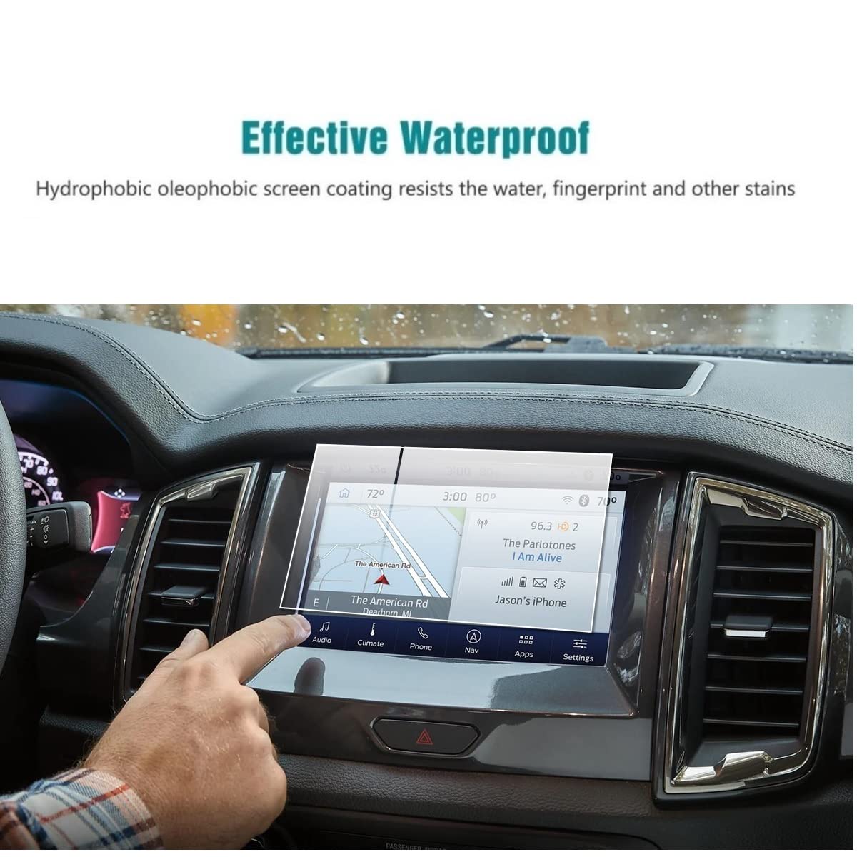 Screen Protector Compatible With 2019-2023 Ford Ranger Sync3 Touch Screen,Anti Glare Scratch,Shock Resistant,Flyingchan,Navigation Accessories