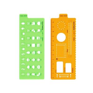 kokuyo jibun_techo goods, template stencil, icon & plan version, shared size, japan import (ni-jg7-1/2)