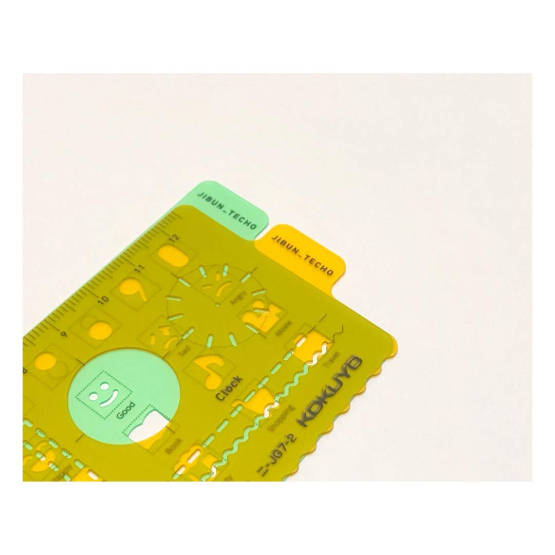 Kokuyo JIBUN_TECHO Goods, Template Stencil, Icon & Plan Version, Shared Size, Japan Import (NI-JG7-1/2)