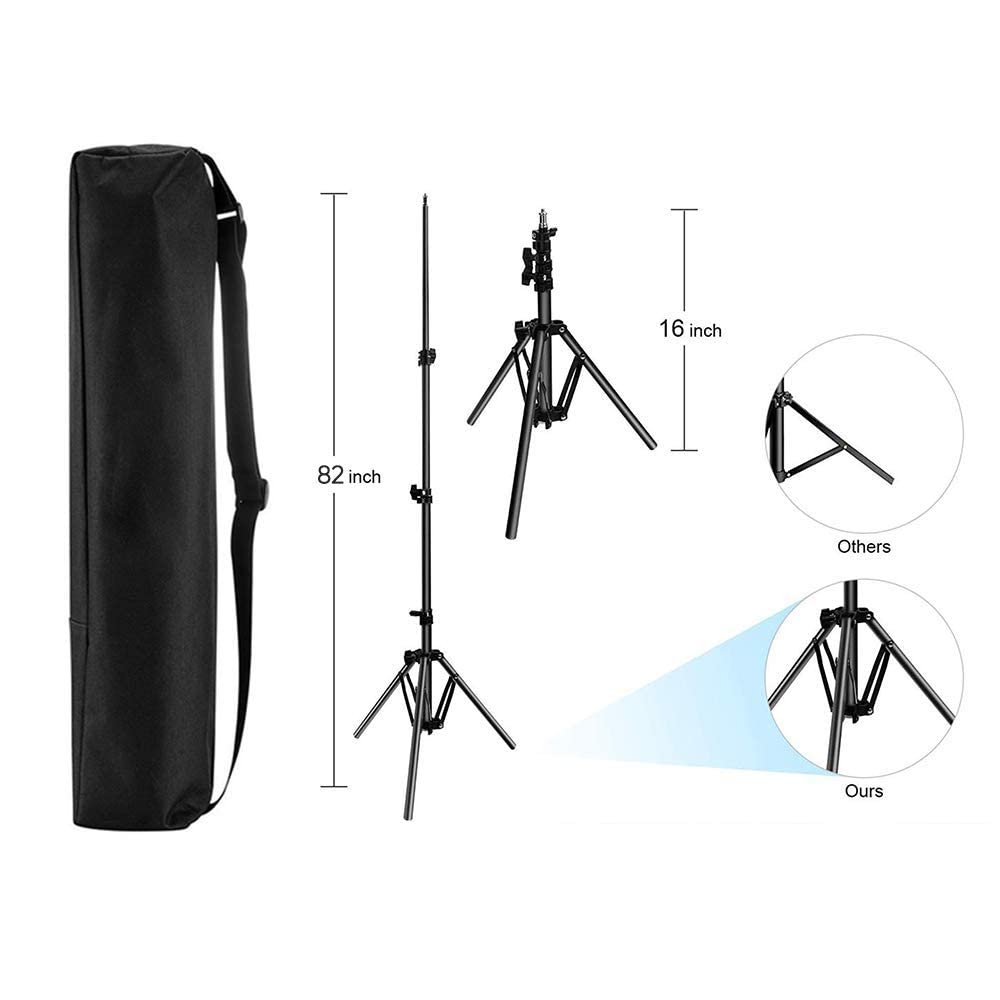 MeeA 82 Inch Tall Extendable Tripod Compatible with Most Cell Phones, DSLRs, Digital Cameras for Selfie and Live Video Travel, Broadcasting/Streaming/vlogging. Black