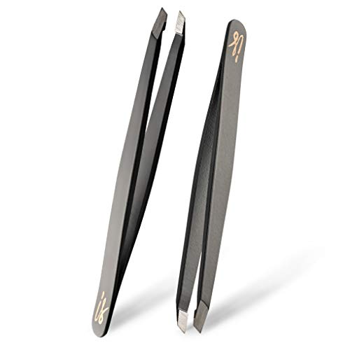 Precision Tweezers Set, Stainless Steel with Perfect Grip! Ideal for Painless Eyebrow Plucker, Ingrown Hair and Tick Removal - Beauty and First Aid Precision Tweezers - 100% Satisfaction Guarantee