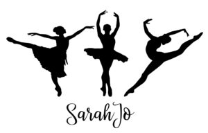 three ballet dancers with personalized vinyl decal for girls room - customized color, size, and name wall sticker for bedroom or dance studio | small, large sizes | customvinyldecor