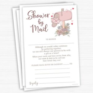 Shower by Mail Pink Mailbox - Girl Baby Shower Invitations (20 Count) with Envelopes