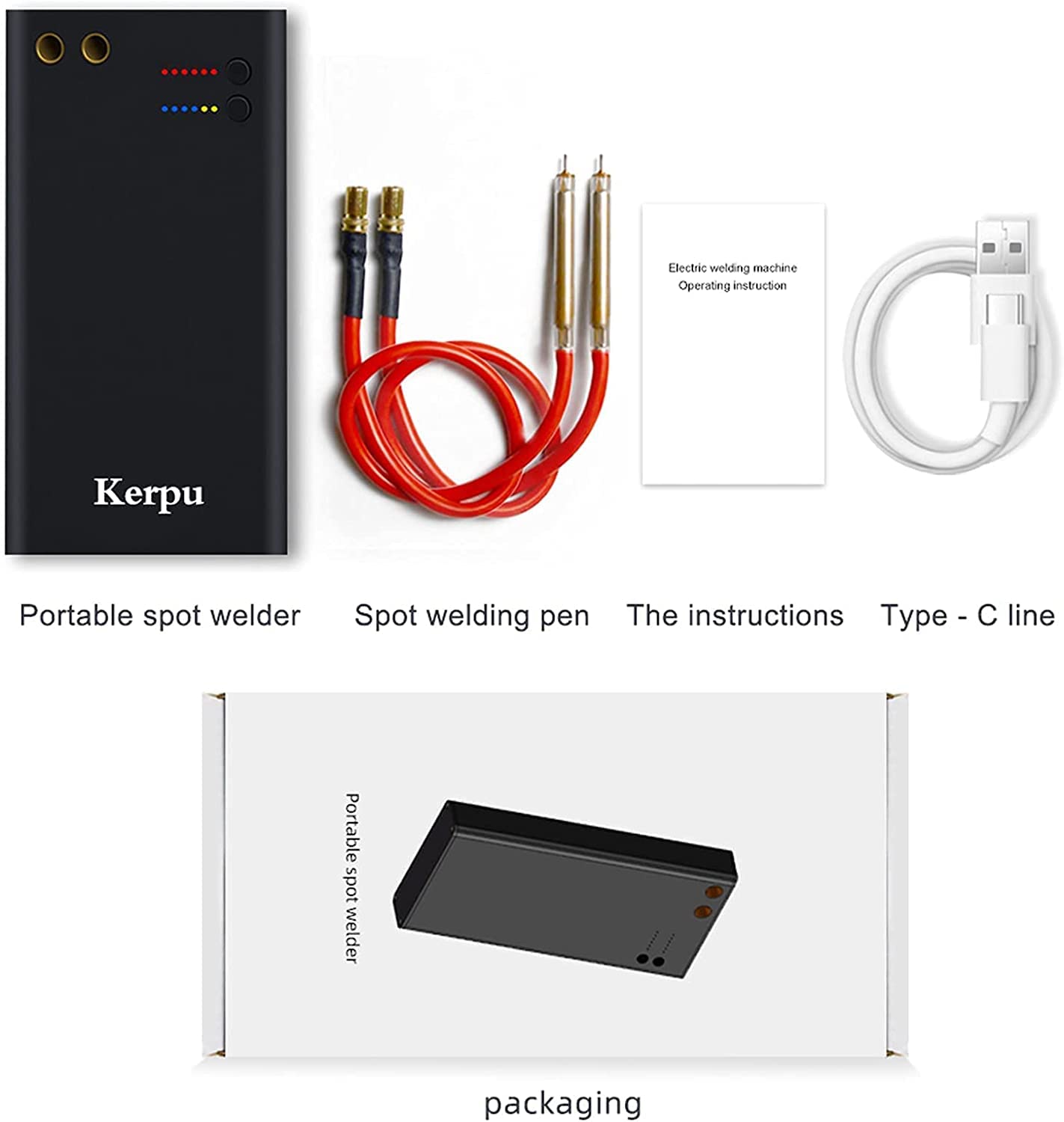 Upgraded Enhanced Rechargeable Portable Spot Welder Machine 11 Gear Adjustable Mini Small Battery Spot Welder DIY Spot Welding Nickel Strip and 18650 Battery Type-C Fast Charging 5M Nickel Strips