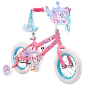 Pacific Princess Character Kids Bike, 12-Inch Wheels, Ages 3-5 Years, Coaster Brakes, Adjustable Seat, Pink, One Size