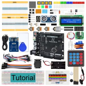 freenove rfid starter kit v2.0 with board v4 (compatible with arduino ide), 267-page detailed tutorial, 198 items, 49 projects