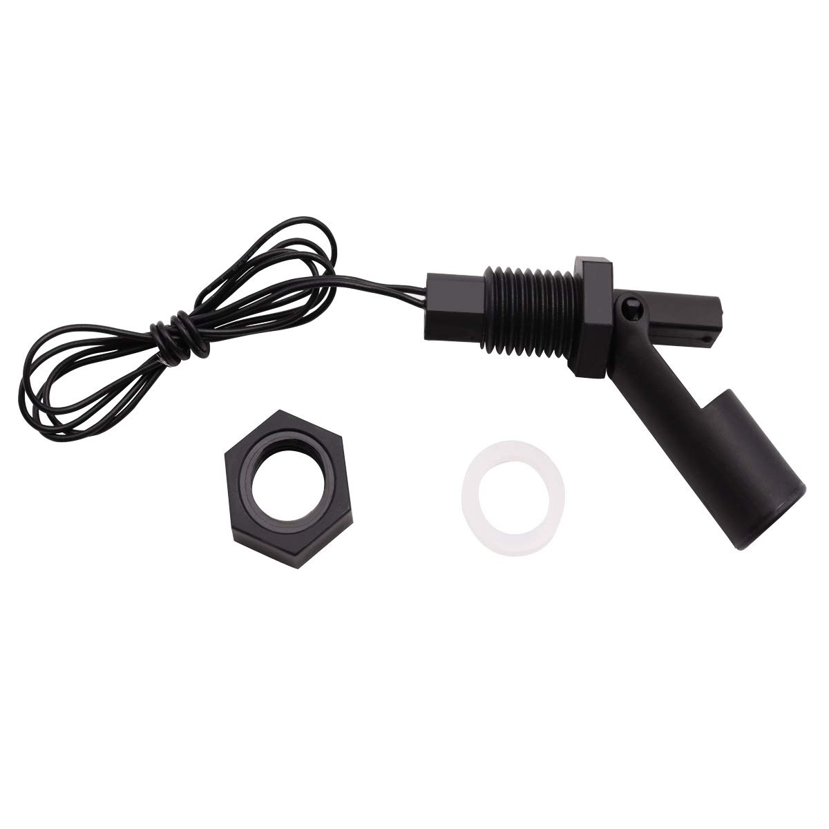 mxuteuk 2 Pcs Side Mounted Horizontal Liquid Float Switch Water Level Sensor Black for Aquariums Tank DPL-1-BK