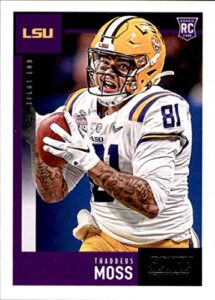 2020 score #411 thaddeus moss lsu tigers nfl football card (rc - rookie card) nm-mt