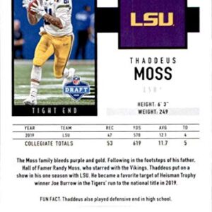 2020 Score #411 Thaddeus Moss LSU Tigers NFL Football Card (RC - Rookie Card) NM-MT