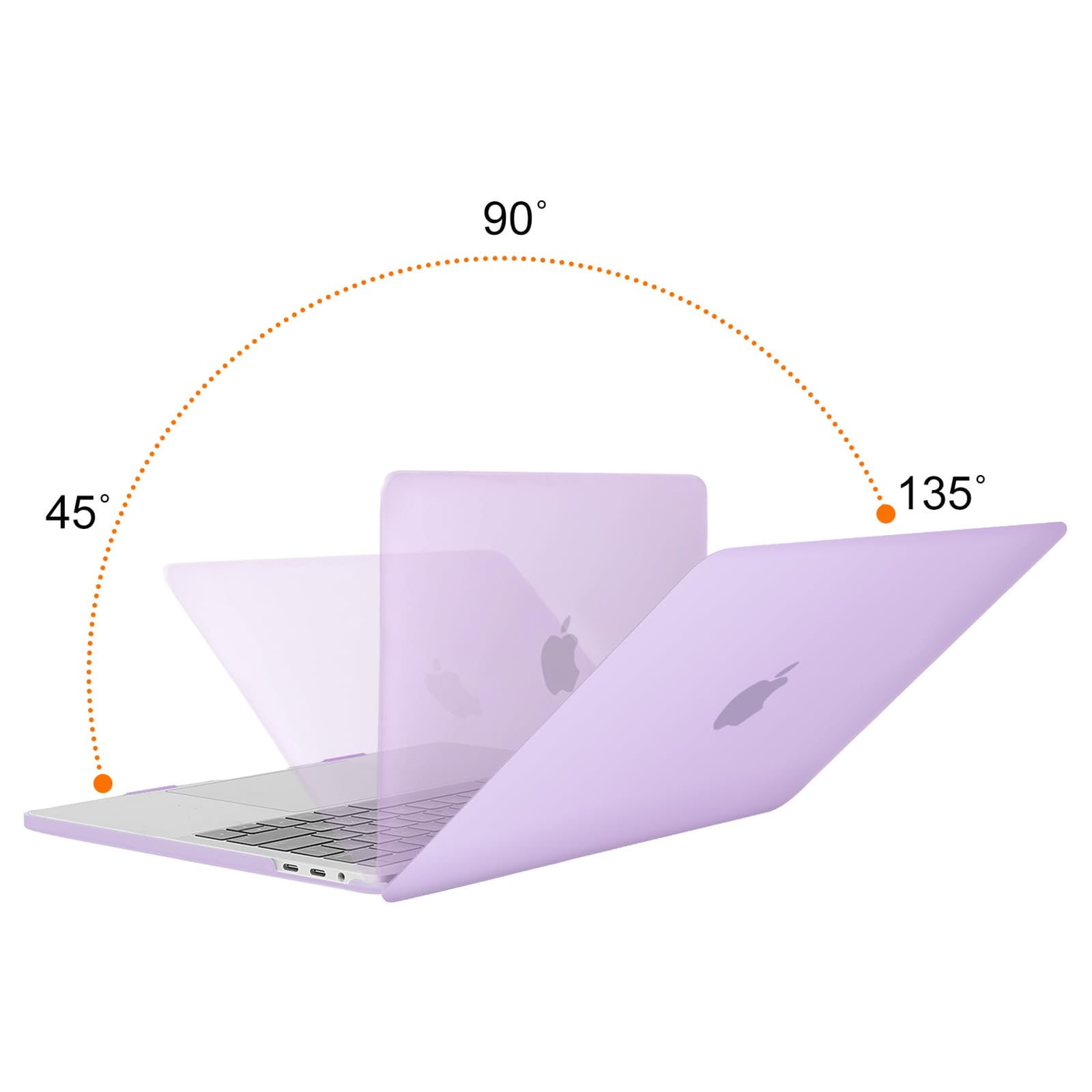 MOSISO Compatible with MacBook Pro 13 inch Case M2 2024, 2023, 2022-2016 A2338 M1 A2251 A2289 A2159 A1989 A1708 A1706, Plastic Hard Shell Case & Keyboard Cover Skin & Webcam Cover, Light Purple