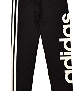 Adidas Kids Girls' Performance Tight Three Stripe Leggings - L - Black/White Text