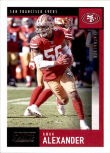 2020 score football #317 kwon alexander san francisco 49ers official nfl trading card from panini america