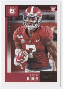 2020 score football #336 trevon diggs rc rookie card alabama crimson tide official ncaa trading card from panini america