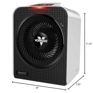 Vornado Velocity 5 Whole Room Space Heater with Auto Climate Control, Timer, and Safety Features, White, Large