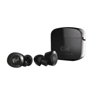 klipsch t5 ii active noise cancelling anc true wireless earphones in gunmetal with ai hands-free operation, bluetooth 5.0, best fitting earbuds with patented comfort, and a wireless charging case