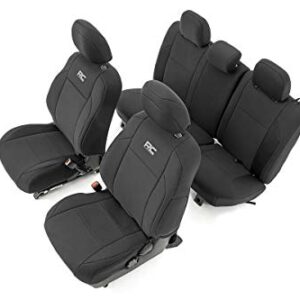 Rough Country Front & Rear Neoprene Seat Covers for 2016-2022 Tacoma - 91031, Black