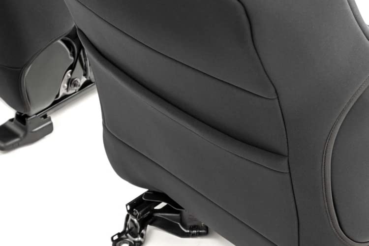 Rough Country Front & Rear Neoprene Seat Covers for 2016-2022 Tacoma - 91031, Black