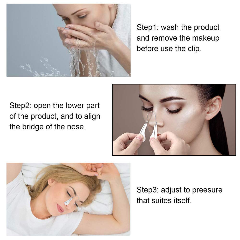 Nose Shaper Clip Nose Beauty Up Lifting Silicone Pain-Free Nose Bridge Straightener Corrector Slimming Rhinoplasty Device for Wide Crooked Nose High Up Tool