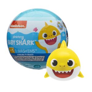 Mash'Ems Baby Shark Collectable Squishy Characters, Baby Shark Toys, Pink Fong